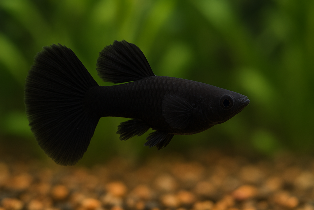 Full Black Guppy – Complete Care, Breeding, and Guide - Guppy Fish